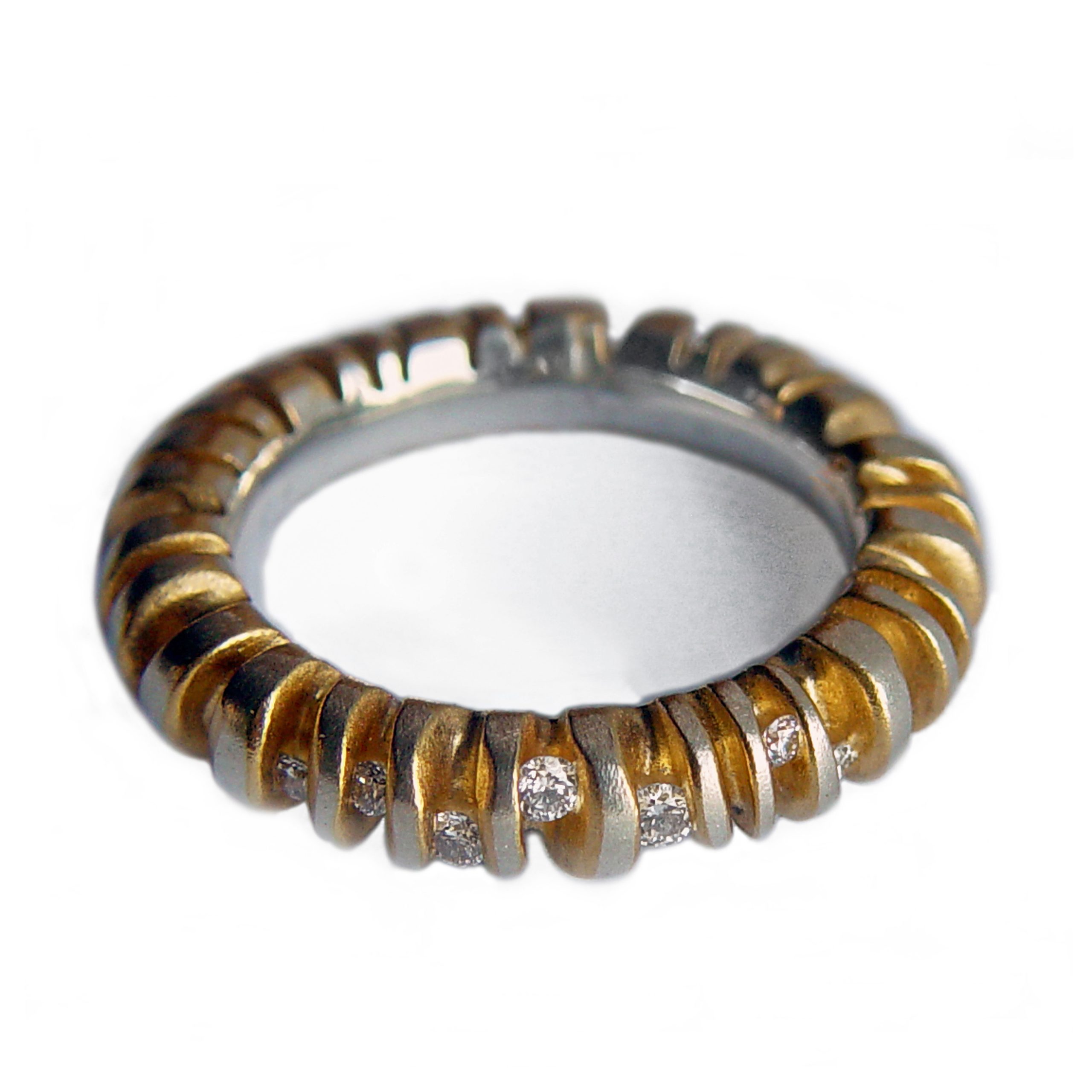 - Paul Finch Jewellery 7 diamond jewelled silver band